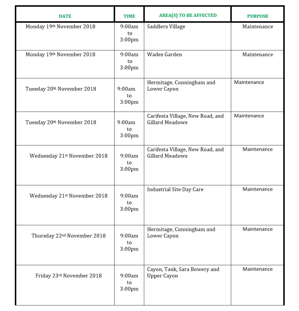 NOTICE TO THE PUBLIC: SKELEC ELECTRICITY SUPPLY INTERRUPTION SCHEDULE